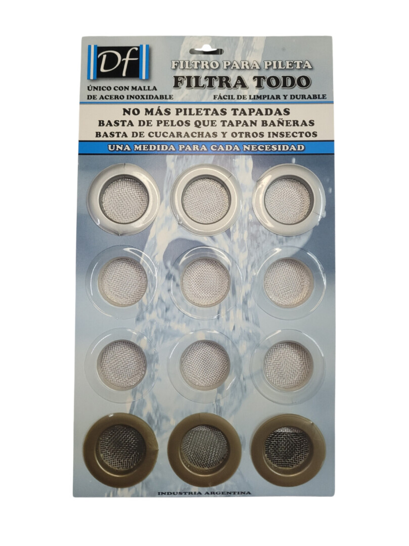 Filtro con malla de acero para bacha DF x 12 unidades | SANIMEY
